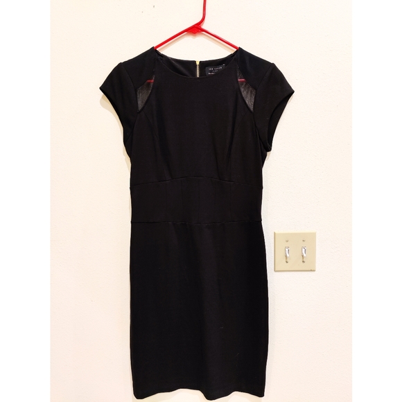 Ted Baker London | Dresses | Ted Baker London Sheer Panel Black Dress ...